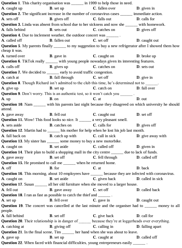 GIVE/FALL/CALL/CATCH/SET 02. Interactive worksheet | TopWorksheets