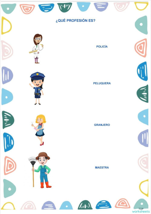 Selecciona la profesión correcta. Ficha interactiva | TopWorksheets