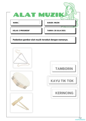 Musical instruments: interactive worksheets and online exercises | TopWorksheets