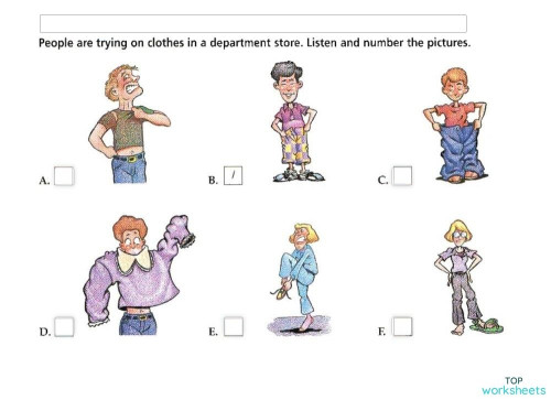 learn to listen clothes 2. Interactive worksheet | TopWorksheets