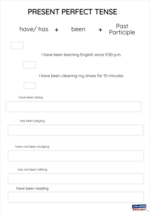 Present Perfect Continuous Tense Part 2 - Make Sentences. Interactive ...