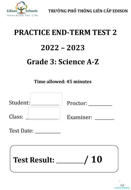 S3_SEMESTER 2 PRACTICE TEST. Interactive worksheet | TopWorksheets