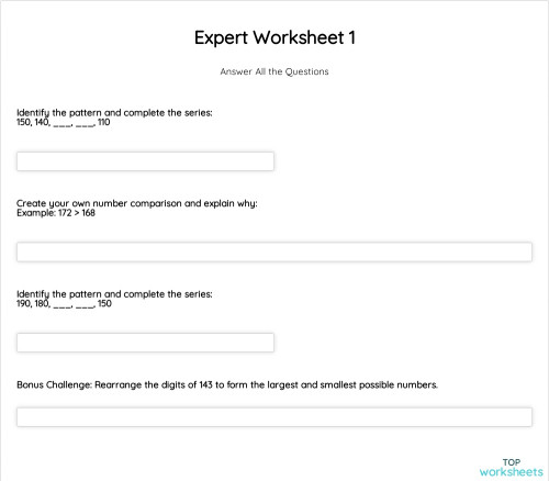Expert Worksheet 1. Interactive worksheet | TopWorksheets