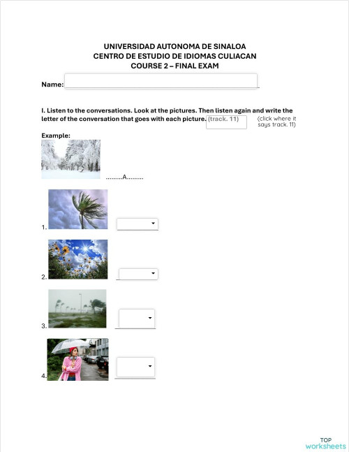 Final exam - PASI. Interactive worksheet | TopWorksheets