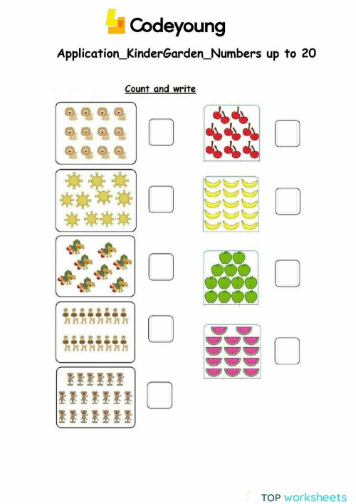 Numbers for kg. Interactive worksheet | TopWorksheets