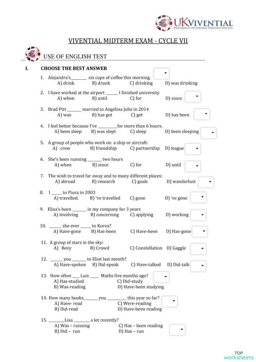 midterm basic 7. Ficha interactiva | TopWorksheets