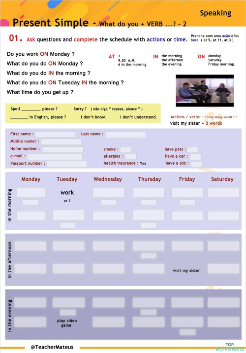 Speaking: interactive worksheets and online exercises | TopWorksheets