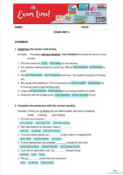 INTENSIVE UNIT 4 UPPER INTERMEDIATE. Interactive worksheet | TopWorksheets