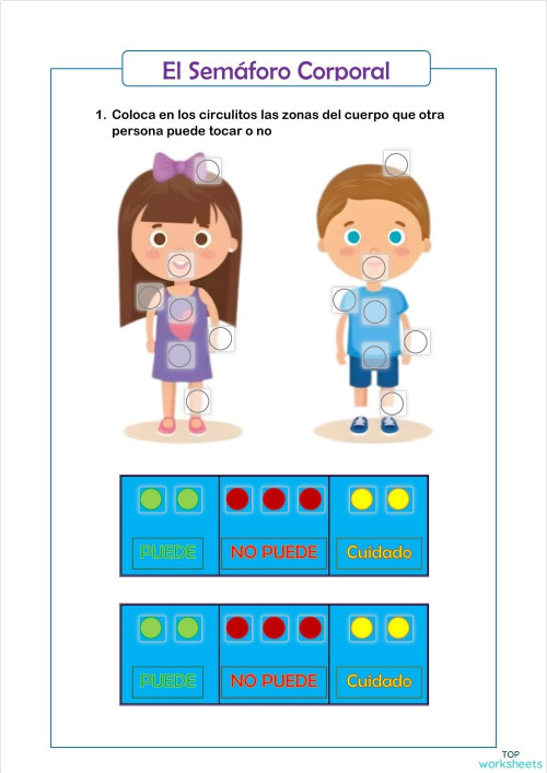 sEMAFORO cORPORAL. Ficha interactiva | TopWorksheets
