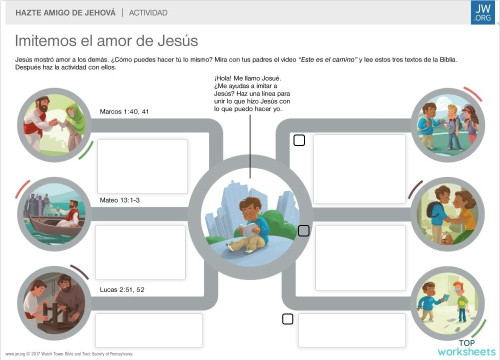 Imitemos el amor de Jesus. Ficha interactiva | TopWorksheets