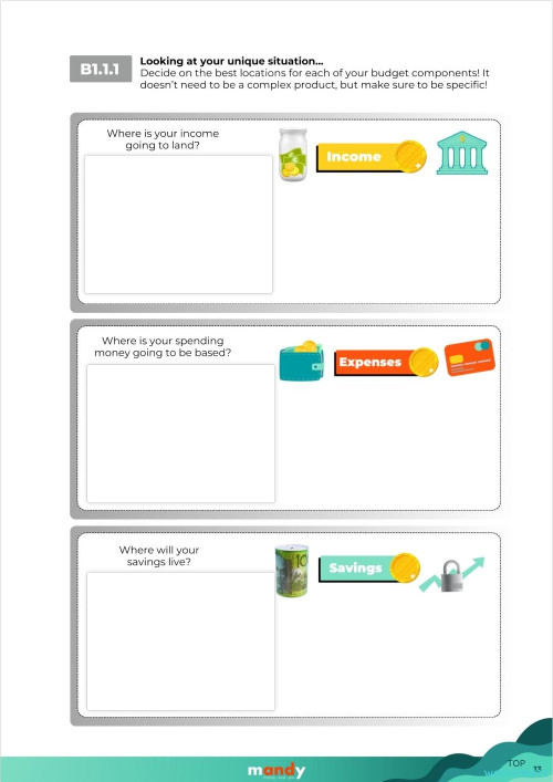 Budgeting Level 1 Workseek. Interactive worksheet | TopWorksheets