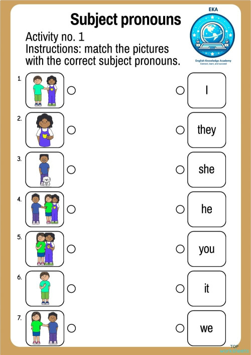 Pronoun: interactive worksheets and online exercises | TopWorksheets