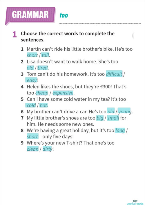 UNIT TEST 15. Interactive worksheet | TopWorksheets