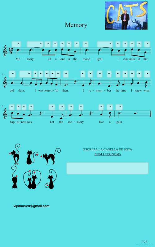 MEMORY ( CATS). Fitxa interactiva | TopWorksheets