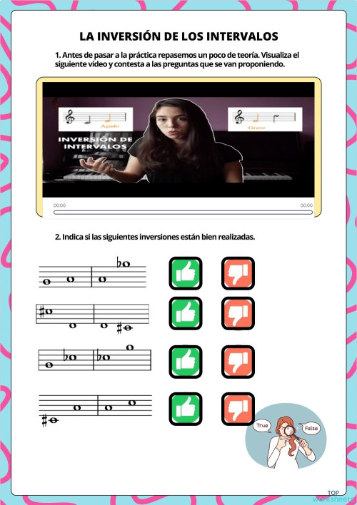 Música: fichas interactivas y ejercicios online | TopWorksheets