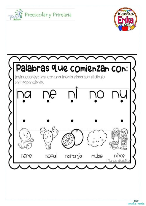 la letra Nn. Ficha interactiva | TopWorksheets