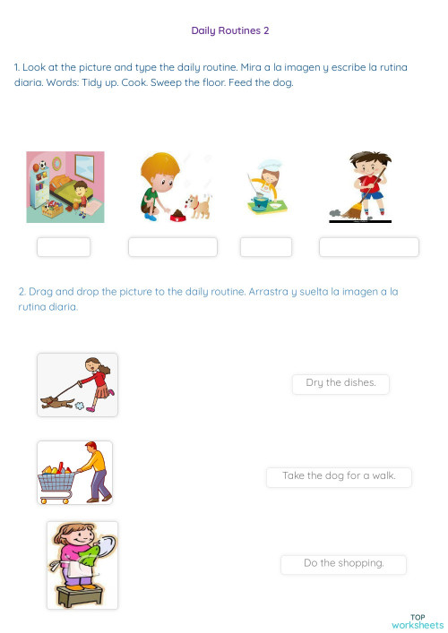 Daily Routines 2. Interactive worksheet | TopWorksheets