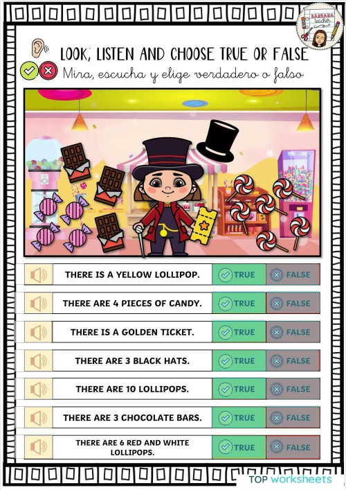 true or false. Interactive worksheet | TopWorksheets