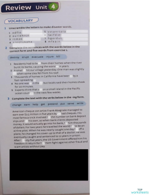 Review unit 4 9th adv. Interactive worksheet | TopWorksheets