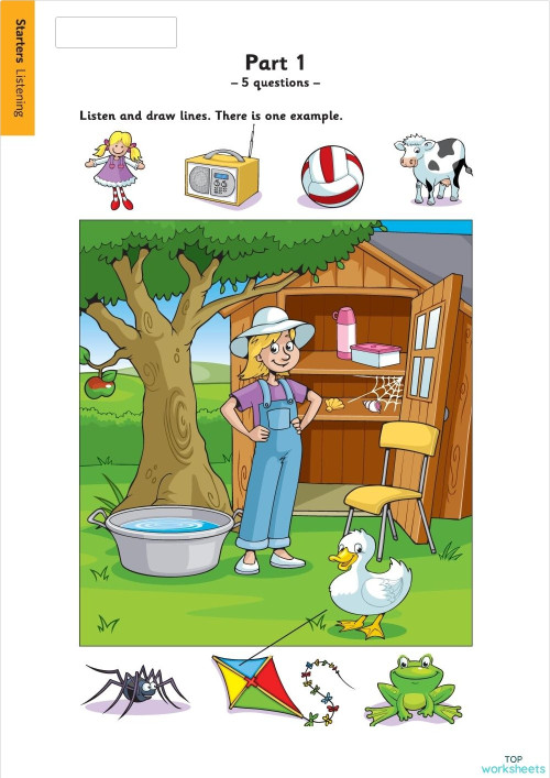 Starters Sample Listening V1 2014. Interactive worksheet | TopWorksheets