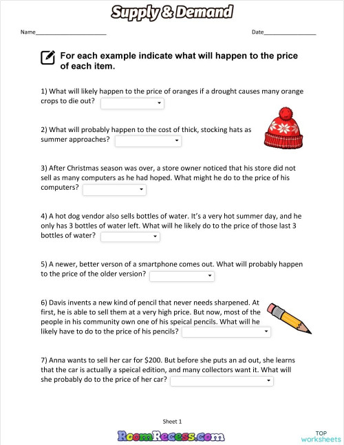 Supply And Demand Practice Worksheet at Andrea Newton blog