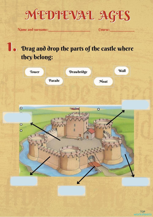 Medieval ages. Ficha interactiva | TopWorksheets