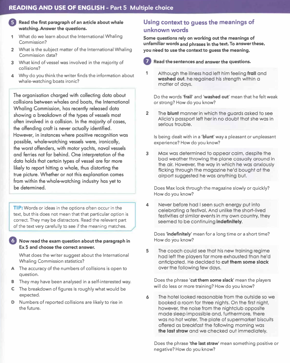 EXAM TRAINER C1 - PART 5 reading. Interactive worksheet | TopWorksheets