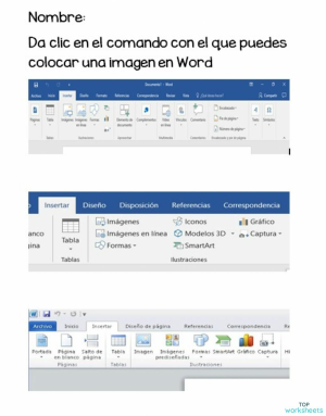 Reconociendo Word. Ficha interactiva | TopWorksheets