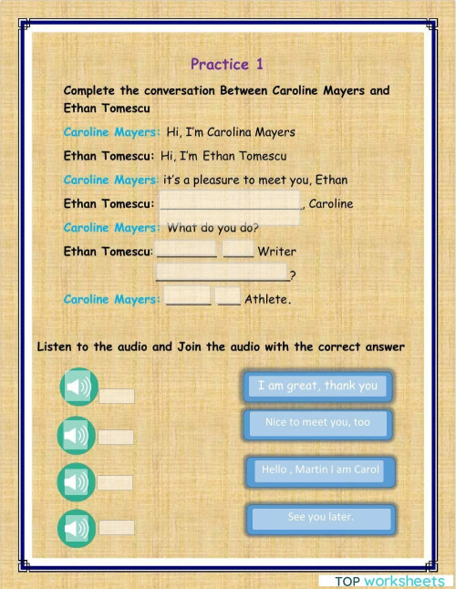 Greetings. Interactive worksheet | TopWorksheets