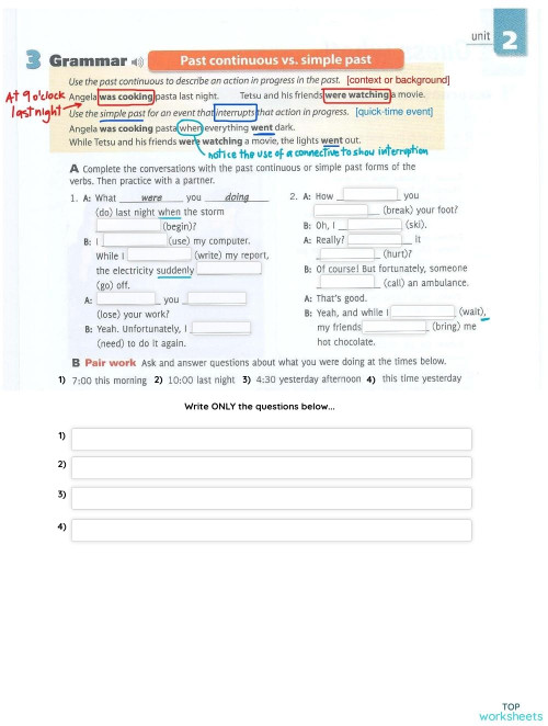 Grammar Review - Block 2. Interactive worksheet | TopWorksheets