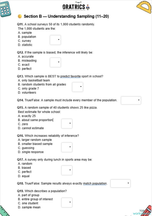 Grade 7 64 2. Interactive worksheet | TopWorksheets