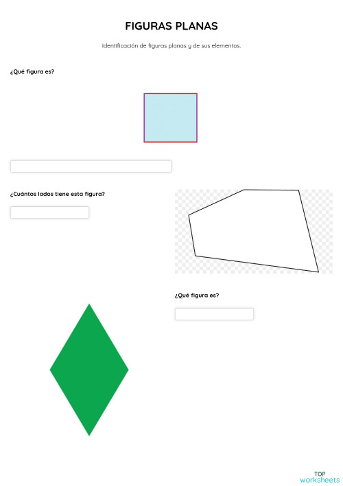 FIGURAS PLANAS. Ficha interactiva | TopWorksheets