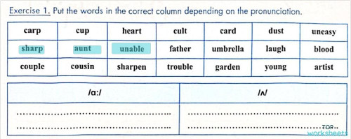 Bài tập test 01. Interactive worksheet | TopWorksheets