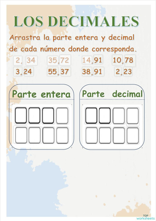 Hojas De Trabajo De Valor Posicional, Decimales, Quinto Grado 50+