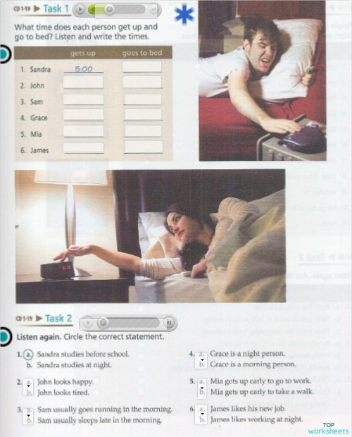 Listening task 4. Interactive worksheet | TopWorksheets