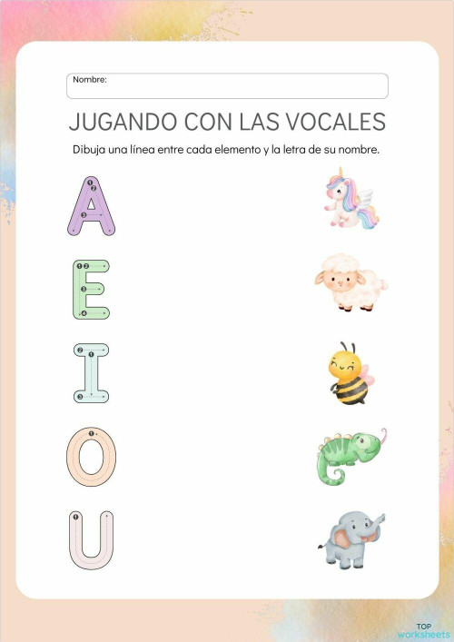 Hojas De Trabajo De Vocales Mediales Vocales: Fichas Interactivas Y