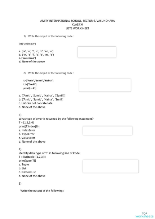 11th grade: interactive worksheets and online exercises | TopWorksheets