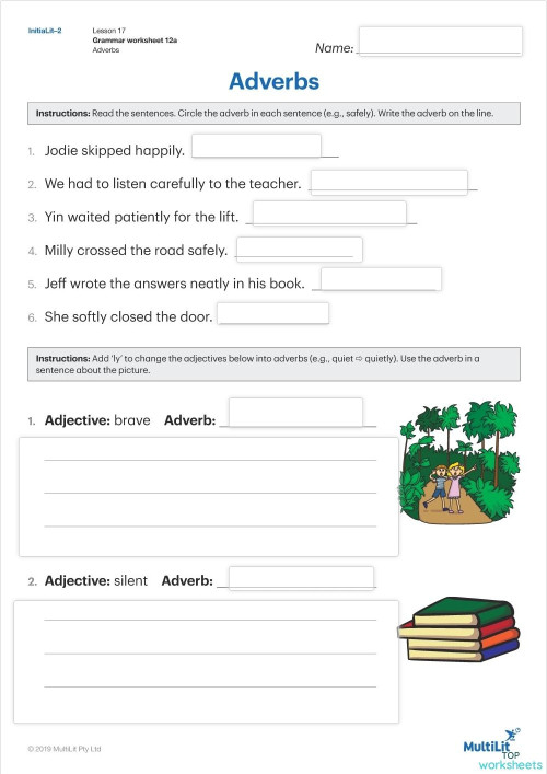 Lesson 17 Adverbs. Interactive worksheet | TopWorksheets