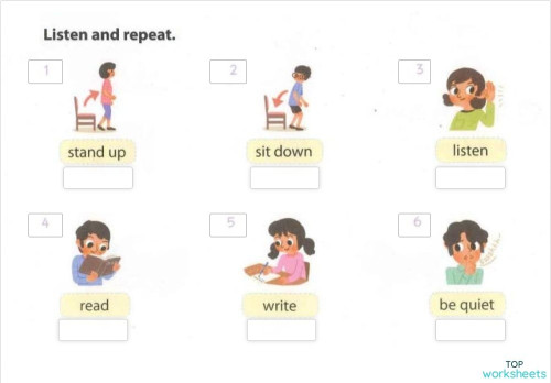 Stand up listening. Interactive worksheet | TopWorksheets Stand up listening. Interactive worksheet | TopWorksheets
