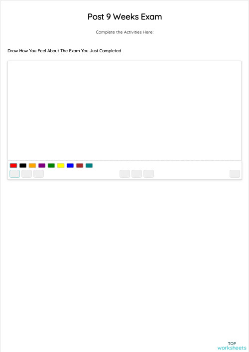 Post 9 Weeks Exam. Interactive worksheet | TopWorksheets