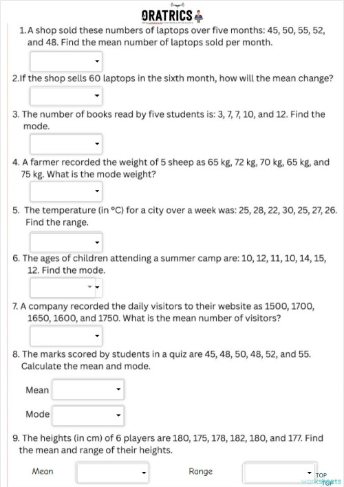 Area Area 82. Interactive worksheet | TopWorksheets