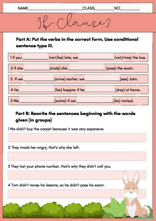 If-Clause 3. Interactive worksheet | TopWorksheets
