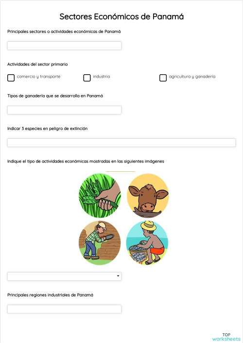 Sectores económicos: fichas interactivas y ejercicios online ...