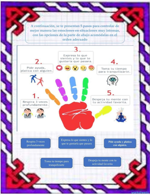 De prueba autocontrol. Ficha interactiva | TopWorksheets