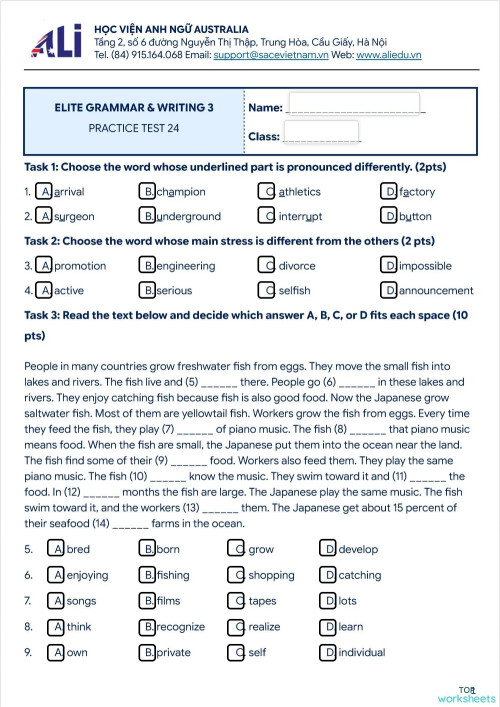 Giovanna - Test 16/06/2026 - Practice 1. Interactive worksheet ...