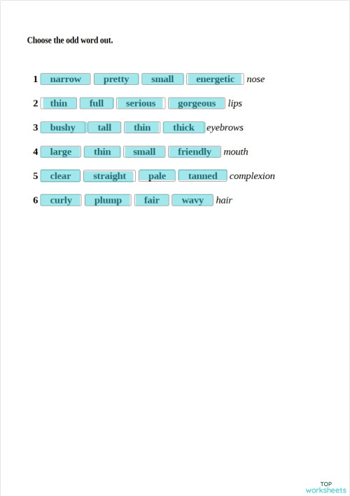 APPEARANCE GRAMMAR & VOCABULARY BOOSTER B2 Module 1 Vocabulary PEOPLE ...