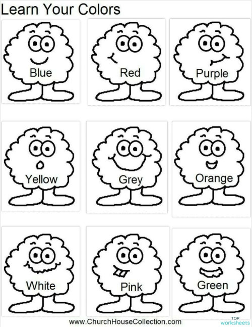 Color the monster. Interactive worksheet | TopWorksheets