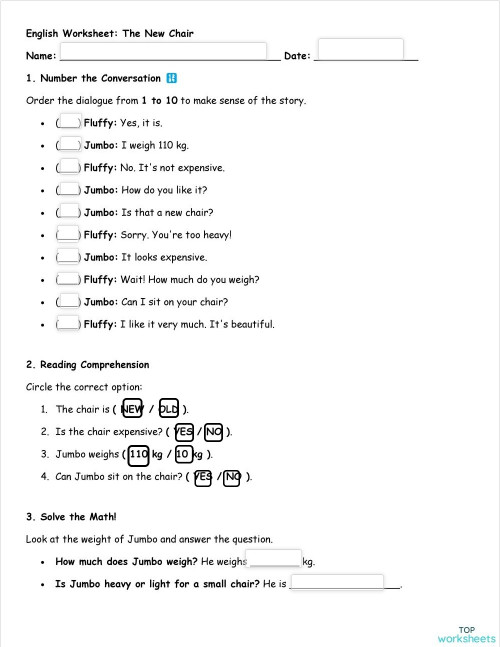 Movers - Unit 4 Practice test. Interactive worksheet | TopWorksheets