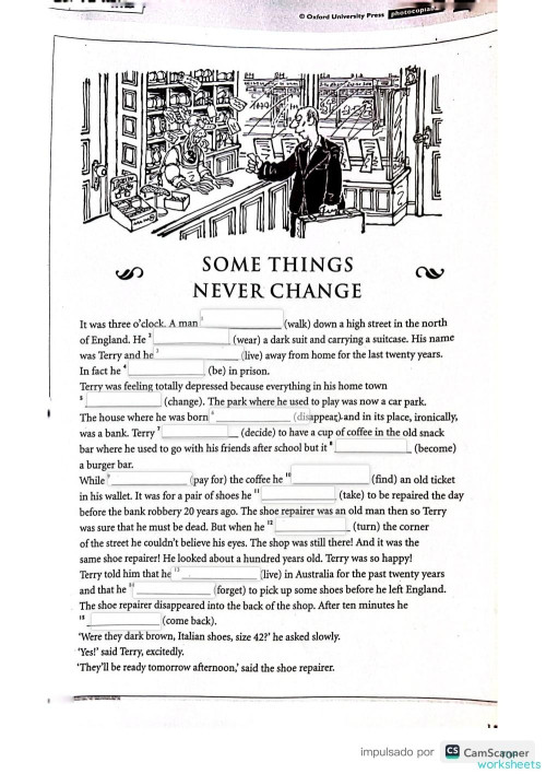 Some things never change story. Interactive worksheet | TopWorksheets