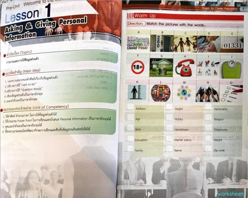 Pre-Lesson Unit 1. Interactive worksheet | TopWorksheets